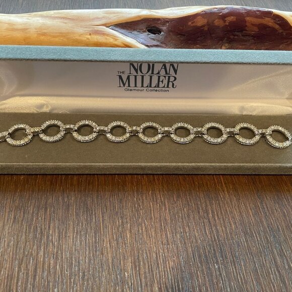 Nolan Miller Glamour Collection | Jewelry | Nolan Miller Dress Circle Pave Silver Crystal ...